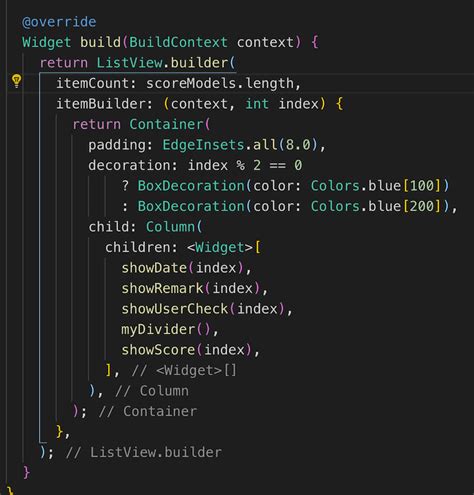 create divider on flutter