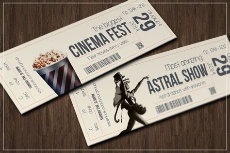 multipurpose retro ticket v 2 ~ card templates ~ creative market