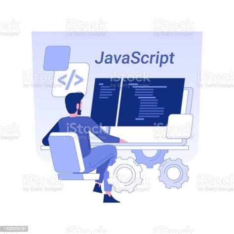 javascript isolated concept vector illustration stock illustration