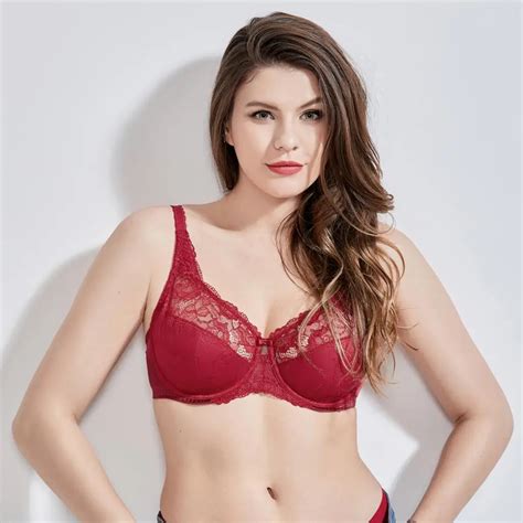 Womens Sheer Beauty Lace Non Padded Full Figure Underwire Minimizer
