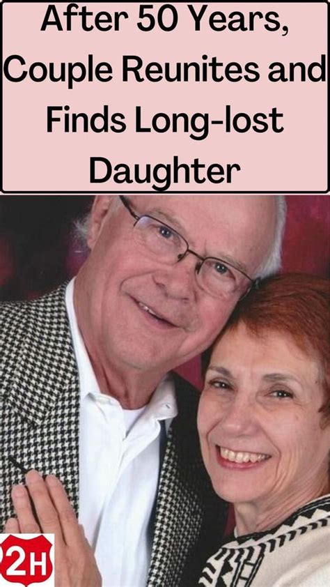 An Older Man And Woman Smiling For The Camera With Text Overlay That