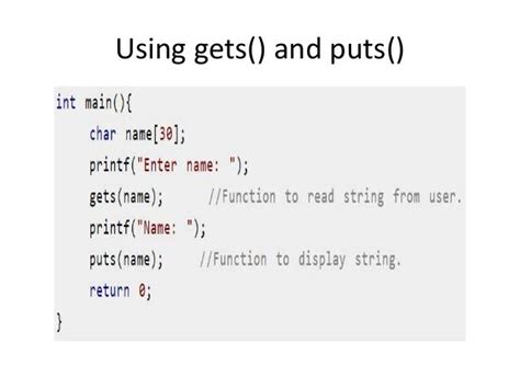 strings in c