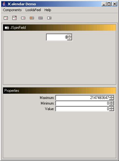 java spinner component spinner swing jfc java