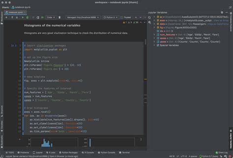 dataspell eap 19 jupyter variables workspace interpreters diff for