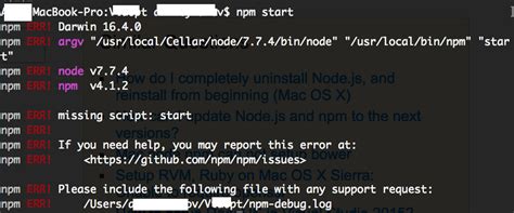 node js can not setup reactjs on mac stack overflow