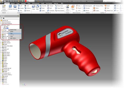 how to unlock design view representation inventor when you create a