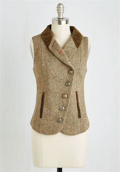 Sophisticated Ways Tweed Vest Womens Vest Vintage Vest Fashion
