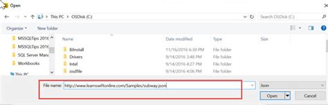 using power bi with json data sources and files