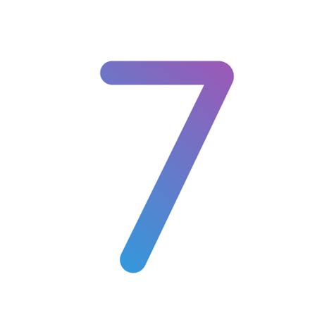 Number 7 Generic Gradient Icon