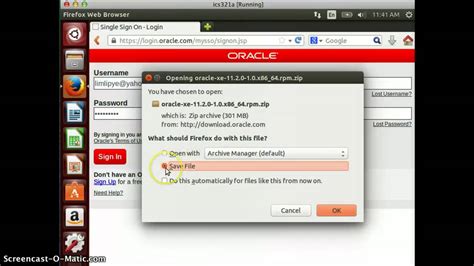 downloading oracle xe in ubuntu vm youtube