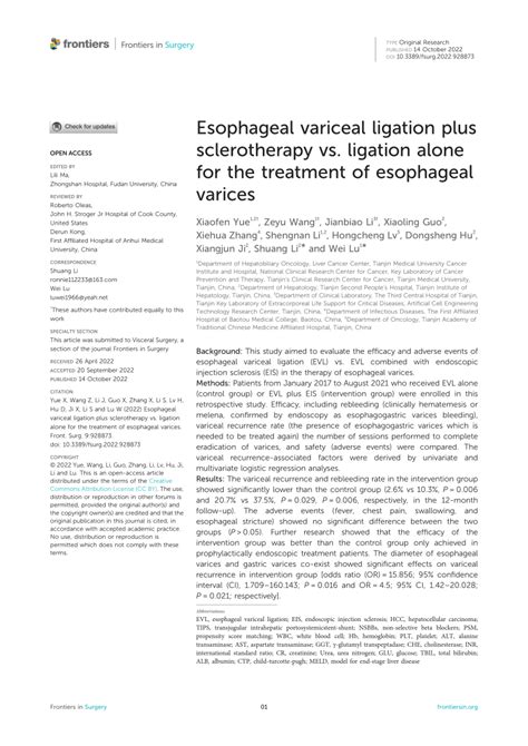 Pdf Esophageal Variceal Ligation Plus Sclerotherapy Vs Ligation