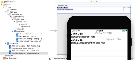 ios stackview different between xcode preview and simulator stack