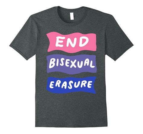 End Bisexual Erasure T Shirt Lgbt Bi Pride Flag March Tee Pl Polozatee