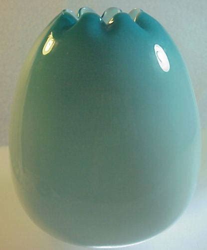 Old Victorian Robin Egg Blue Glass Rose Bowl Manufactured In Etsy