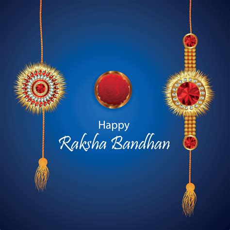 Happy Raksha Bandhan Indian Festival Brother And Sister Greeting Card