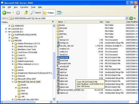 berikut cara instalasi sql server 2000 personal edition di