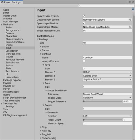 input processing naninovel