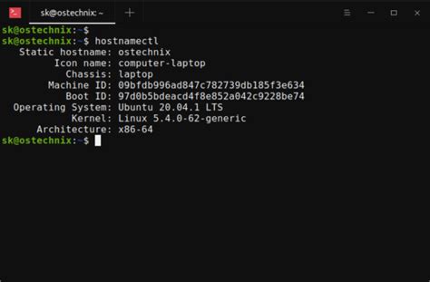 how to find hostname in linux ostechnix