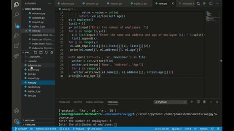 python oop csv sqlite3 and sql youtube