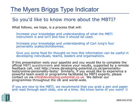 Myers Briggs Type Indicator Mbti And Team Building Ppt