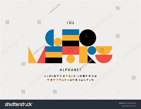 Vector Stylized Geometry Alphabet Font 库存矢量图（免版税）2058010160 Shutterstock