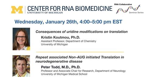 Rna Collaborative University Of Michigan Jan 26 2022 Youtube
