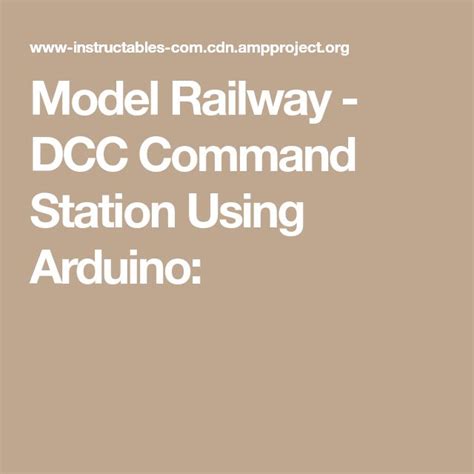 model railway dcc command station using arduino model railway