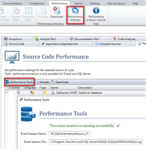 connect sql server for performance data