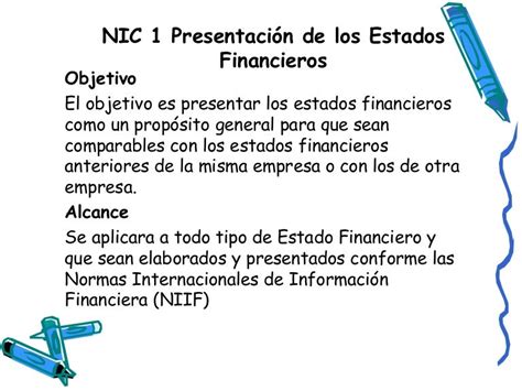 Nic 1 Presentación De Los Estados Financieros