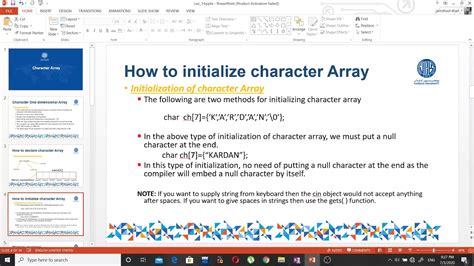 character array youtube