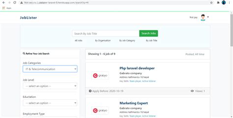 github nishangupta joblister laravel 8 job portal website with