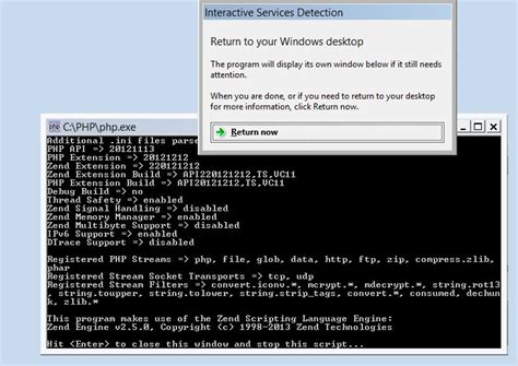 how to run any php script as a windows service 8 2012 7