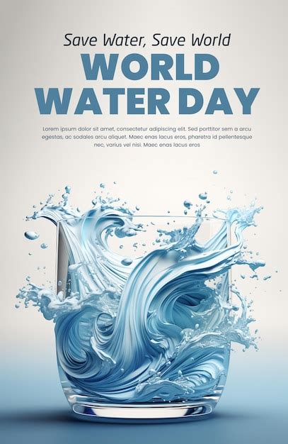 Premium Psd Psd World Water Day Poster Banner Flyer Illustration