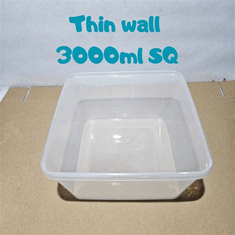 Jual Kotak Makan Plastik Thinwall Food Container Kotak 3000ml