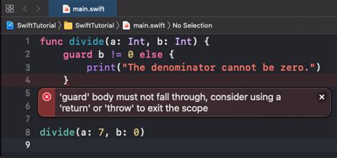 swift guard keyword examples