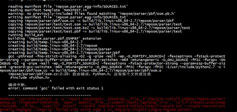 solve 1 command gcc failed with exit status error problem
