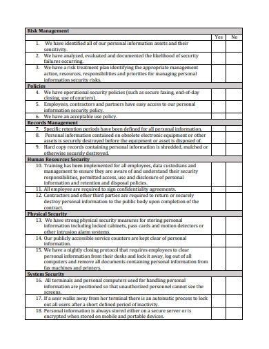 6 database security checklist templates in pdf doc