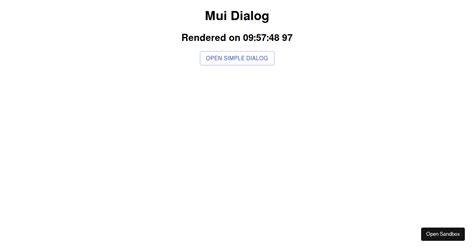 react mui dialog rerender codesandbox
