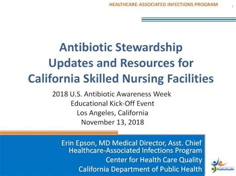 Pdf Antibiotic Stewardship Updates And Resources For Publichealth