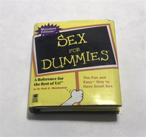 miniature editions ser sex for dummies by ruth k westheimer 2000