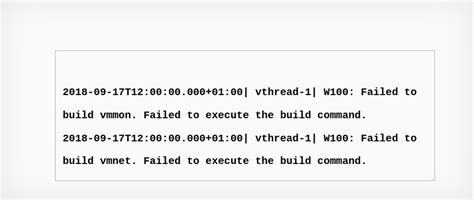 vmware error failed to build vmmon