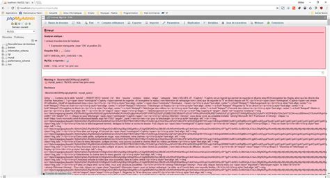 impossible d importer bdd par tonny16 page 1 openclassrooms