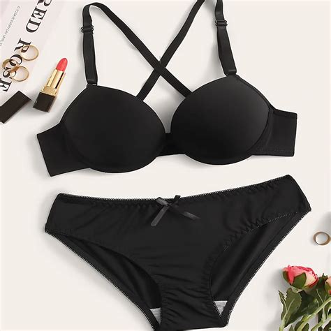 Aundies Plain Lingerie Set Sexy Nightwear Underwire Womens Underwear