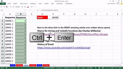 excel magic trick 1114 formula for sequential and repeating numbers