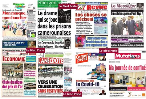 Cameroun La Revue De Presse De Ce Mardi 14 Avril 2020 Lebledparle