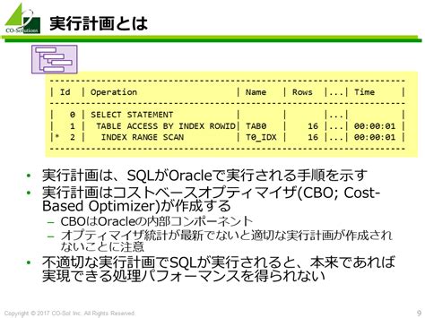 oracle sql実行計画の読み方 コーソルdatabaseエンジニアのblog