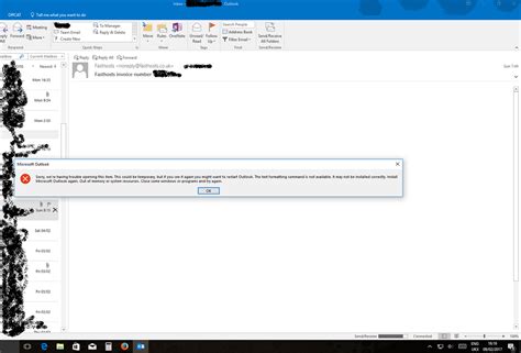 windows 10 mail app error there is not enough memory or disk space