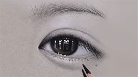How To Draw A Realistic Eye And Eyebrow Time Speed Draw Youtube
