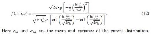 [math] the cdf for the following pdf of a cut off log normal