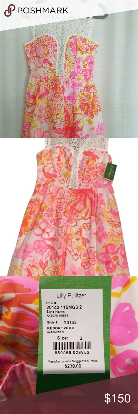 Lilly Pulitzer Raegan Dress Happiness Is Size 2 Dress Lilly